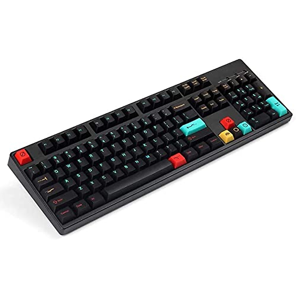 108 + 21 keycap Set, Dye-Sublimation PBT Keycaps, Cherry Profile Custom Keycaps for DIY Cherry MX Mechanical Gaming Keyboards, Metropolis.