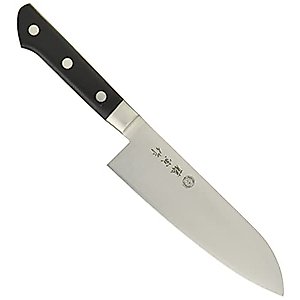 Fujitora Santoku, 6.7 inches (170 mm), Made in Japan, Cobalt Alloy Steel, Double Edged, Versatile Knife, For Meat, Fish, Vegetables, DP Cobalt Alloy Steel Insert, With Ferrule FU-503