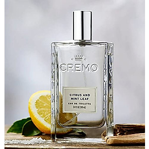 Cremo Citrus & Mint Leaf Cologne Spray, A Cool, Refreshing Scent with Notes of Fresh Mint, Citron, Cedar and Moss, 3.4 Fl Oz