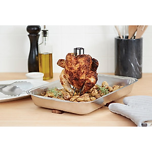 Fox Run Vertical Chicken Roaster, Non-Stick,Black,5.5 x 5.5 x 7.5 inches