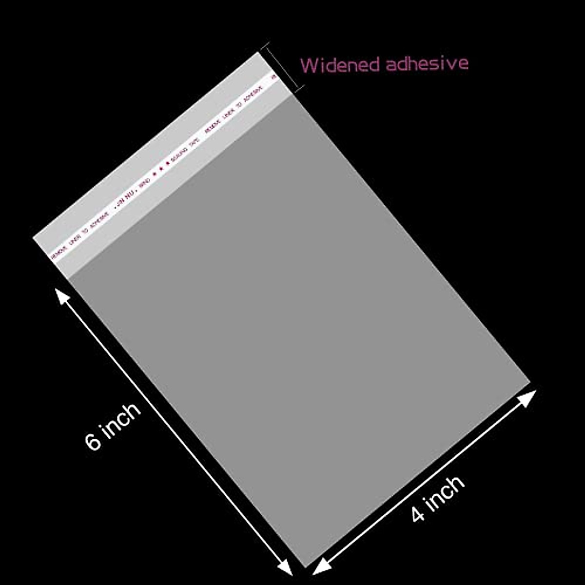 Aubeco 240pcs 4x6 inch Small Clear Resealable Cello Bags Cellophane Bags, Polypropylene Bags for Candy Bread Chocolate Jelly Cookie Packaging Self Seal OPP Poly Bags