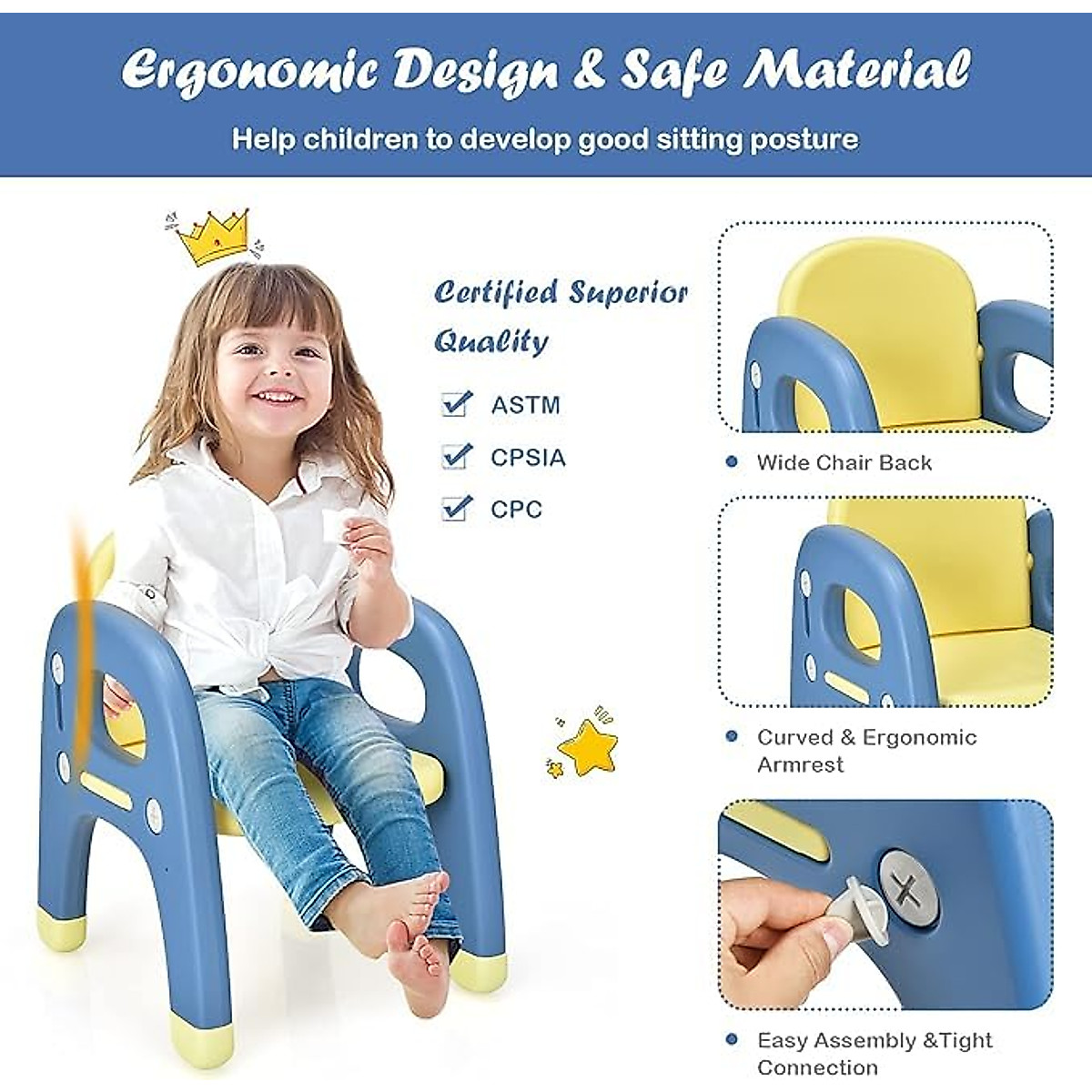 Nightcore Baby Table & Chair Set with Storage Rack, Dinosaur Shaped Children's Desk Set, Building Block Table, Suitable for Boys & Girls