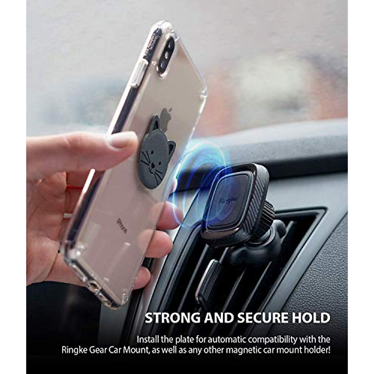 Ringke Magnetic Character Metal Plate Kit - Animal Edition (5 Pack, 1 Each) with 3M Adhesive Pad Compatible with Magnet Phone Car Mount Holder for Smartphone, iPad, Tablet, and Other Devices