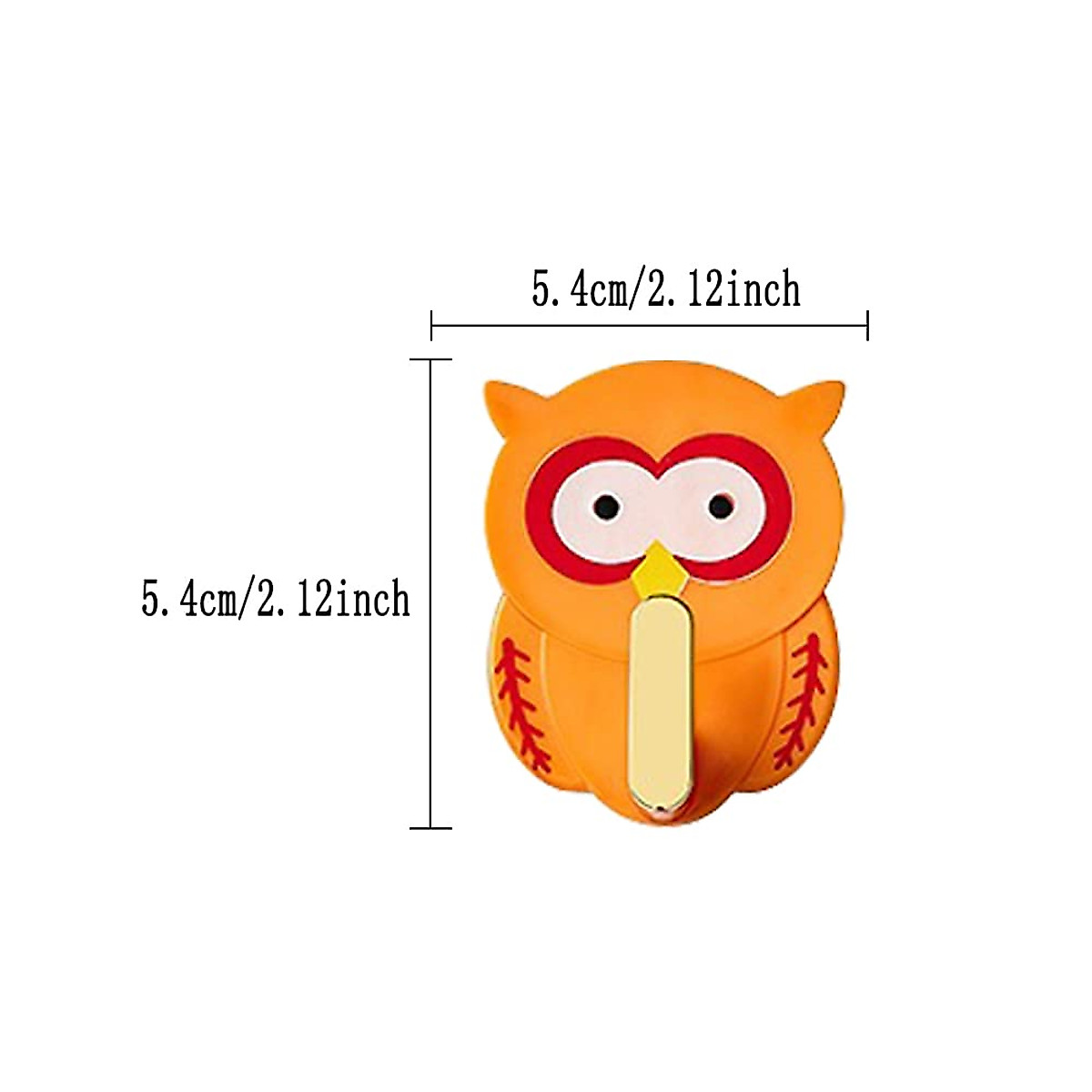 JruiZhp Cute Coat Hooks Mixed Color Self Adhesive Owl Hook, 4Pcs Owl Wall Hangers for Kitchen, Kids Bedroom,Bathroom Hanging Bag Hat Towels Key