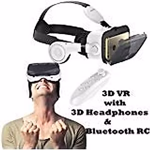 3D VR Headset Glasses, Tsanglight Virtual Reality Headset with 3D Headphones & Remote Compatible for iOS iPhone XR XS X 8 7 6 6S Plus, Android Samsung Galaxy S9 Edge/S9/S8 Edge/S8/S7 Edge/S7/S6/A5