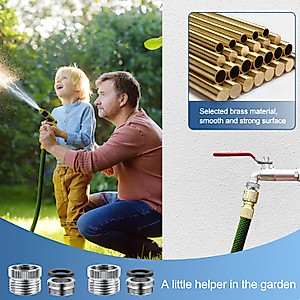 2 Pack Faucet to Hose Adapter with Aerator, Sink to Garden Hose Adapter, Faucet Adapter to Garden Hose for Kitchen and Bathroom, Hose Attachment to Sink, 3/4" GHT Thread Chrome