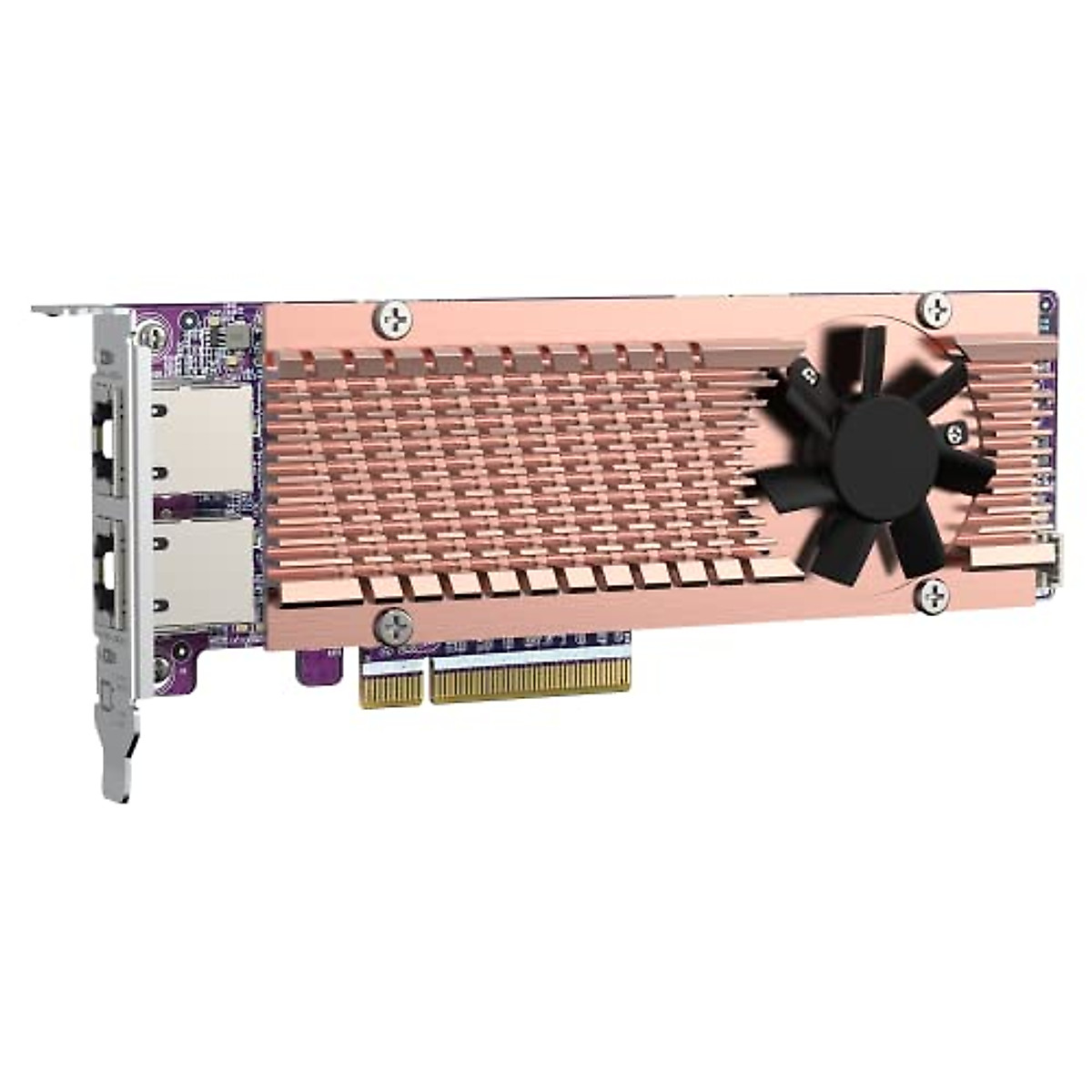 QNAP QM2-2P410G2T 2 x PCIe Gen4 NVMe SSD & 2 x 10GbE (10G/5G/2.5G/1G/100M) Port Expansion Card to Enhance Performance