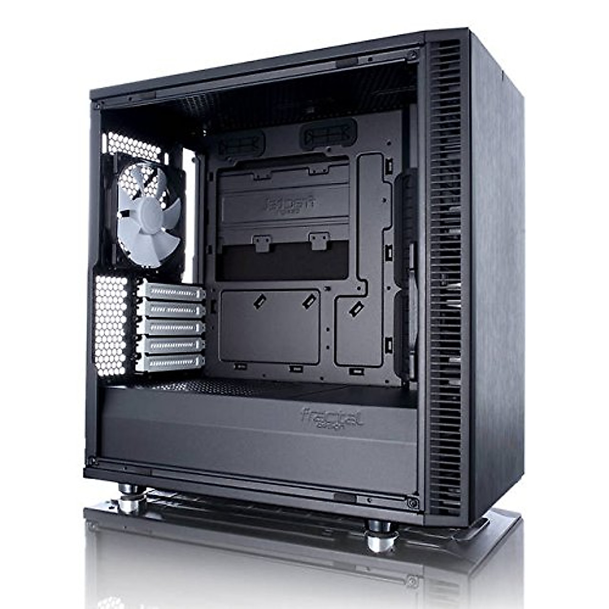 Fractal Design Define Mini C - Mini Tower Computer Case - mATX - Optimized for High Airflow and - 2X Fractal Design Dynamic X2 GP-12 120mm Silent Fans Included - PSU Shroud - Black