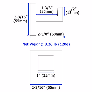 Angle Simple Towel Hook Matte Black, SUS 304 Stainless Steel Coat Robe Hook, Bathroom Hand Towel Hanger for Wall