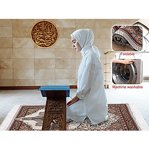 Anlising Prayer Mat, Prayer Mat Islamic, Muslim Prayer Rug, Prayer Mat Islam, with Elegant Design Bags, for Ramadan Islamic Muslim Prayer, Great Gift for Family, Lover and Friends