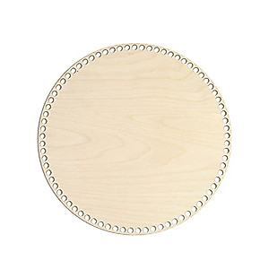 Premium Baltic birch plywood large Round 12" x 5 pcs Wooden Basket Bottoms set, solid wooden base for DIY