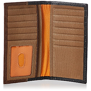 Timberland PRO mens Rfid Leather Long Bifold Rodeo Wallet With Rfid, Teak, One Size