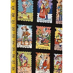 Cartas Marcadas Black Alexander Henry Fabric - by The Yard