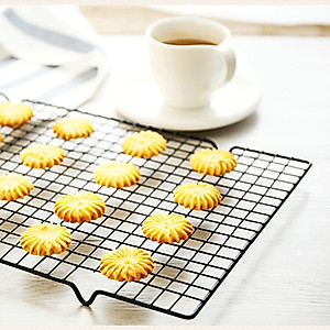 Daycount® 2-Pack Heavy-duty Cooling Rack for Baking Stacking 10 x 16 Inch Stainless Steel Wire Rack for Cooling, Drying