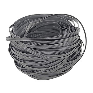 RNY Amor Grey Poly Rattan Chair Repair Material with Ribbed Fabric Knitting and Repairing (Dark Grey, 50FT)