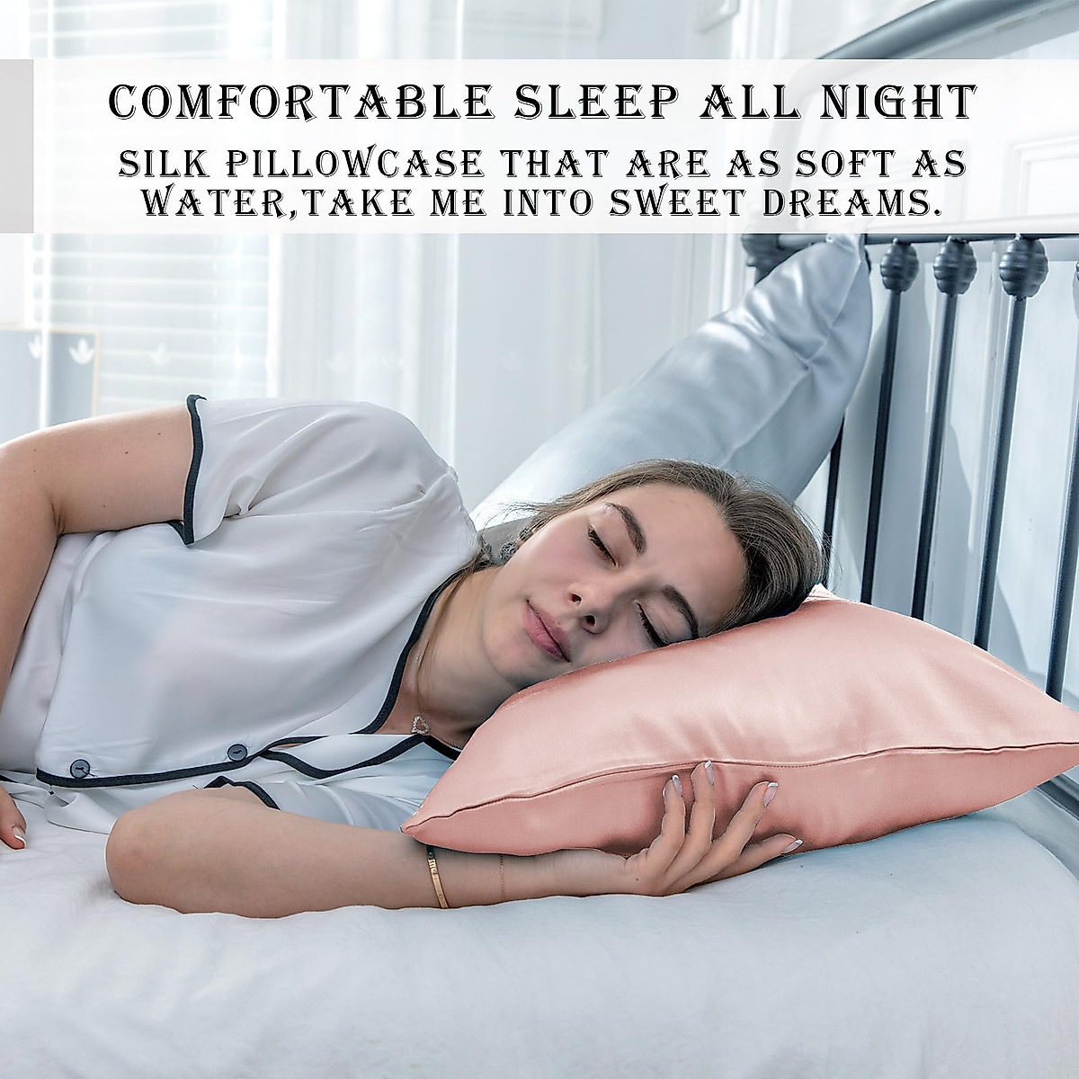 Mulberry Silk Pillow Cases Standard Size Silk Pillowcase with Zipper Soft Breathable Smooth Cooling Satin Silk Pillow Covers for Sleeping for Hair and Skin (Coral,20"X 26",1Pcs)