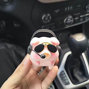 Car Rear View Mirror Pendant Lucky Piggy Hanging Ornament Auto Interior Decoration , Office Home Gardening Hanging (Pilot)