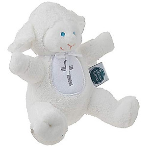 Mary Meyer Baby Rattle Soft Toy, 5-Inches, Christening Lamb,White