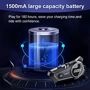 JZAQ Motorcycle Helmet Bluetooth Headset Motorcycle Helmet Speakers Intercom 2 Riders Noise Cancellation Speakers Communication Systems Motorcycle Riding/ski/Cycling/Sports