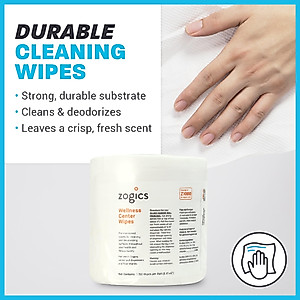 Zogics Wellness Center Cleaning Wipes – Gym Wipes for Cleaning Surfaces and Equipment, Durable and Safe Pre-Saturated Wet Wipes (4,600 Count, 4 Rolls of 1150 Wipes)