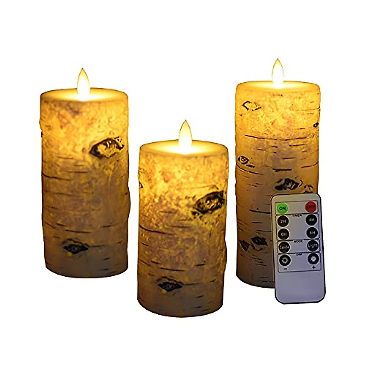 Led Candles Real Wax Flameless Candles Moving Flame Battery Operated Candles Flickering Decorative Classic Real Wax with Led Flame, 3 Pack, Home Garden Decorations