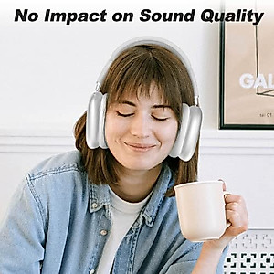 Linsaner Case Compatible for AirPods Max Earpads, Earcup Cover Protector, Silicone Earphone Protective Earpad Cover Accessories for AirPod Max Headphones Ear Pads, White