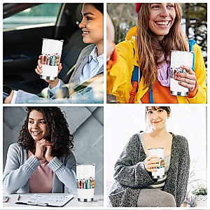 Book Lovers Gifts Stainless Steel Tumbler, Book Club Gifts Bookish Gifts Coffee Mug with Lid, 20 oz Thermal Cup Insulated Water Glasses, Book Accessories Librarian Gifts for Women Girls Readers Friend