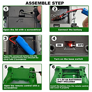 CALEST 2.4Ghz RC Garbage Truck with 4 Trash Cans, 6 Channel Remote Control, Waste Management Toy, 100pcs Garbage Sorting Cards, Boys 3+