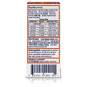 Children's Motrin Oral Suspension, Pain Relief, Ibuprofen, Berry Flavored, 1 Oz (Pack of 6)