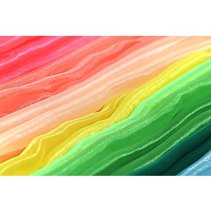 Organza Fabric 5 Yard Bridal Solid Sheer Organza Fabric Bolt for Wedding Dress, Fashion, Crafts, Decorations Silky Shiny Organza 44" - (5 Yard, Black)