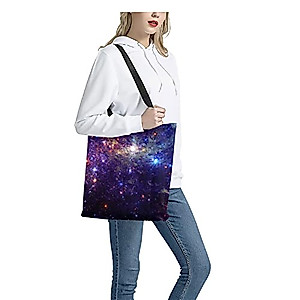 Upetstory Purple Floral Horse Cloth Tote Bag for Women Girls with Handle Kitchen Reusable Grocery Bags Casual Shoulder Handbag Laptop Picnic Travel