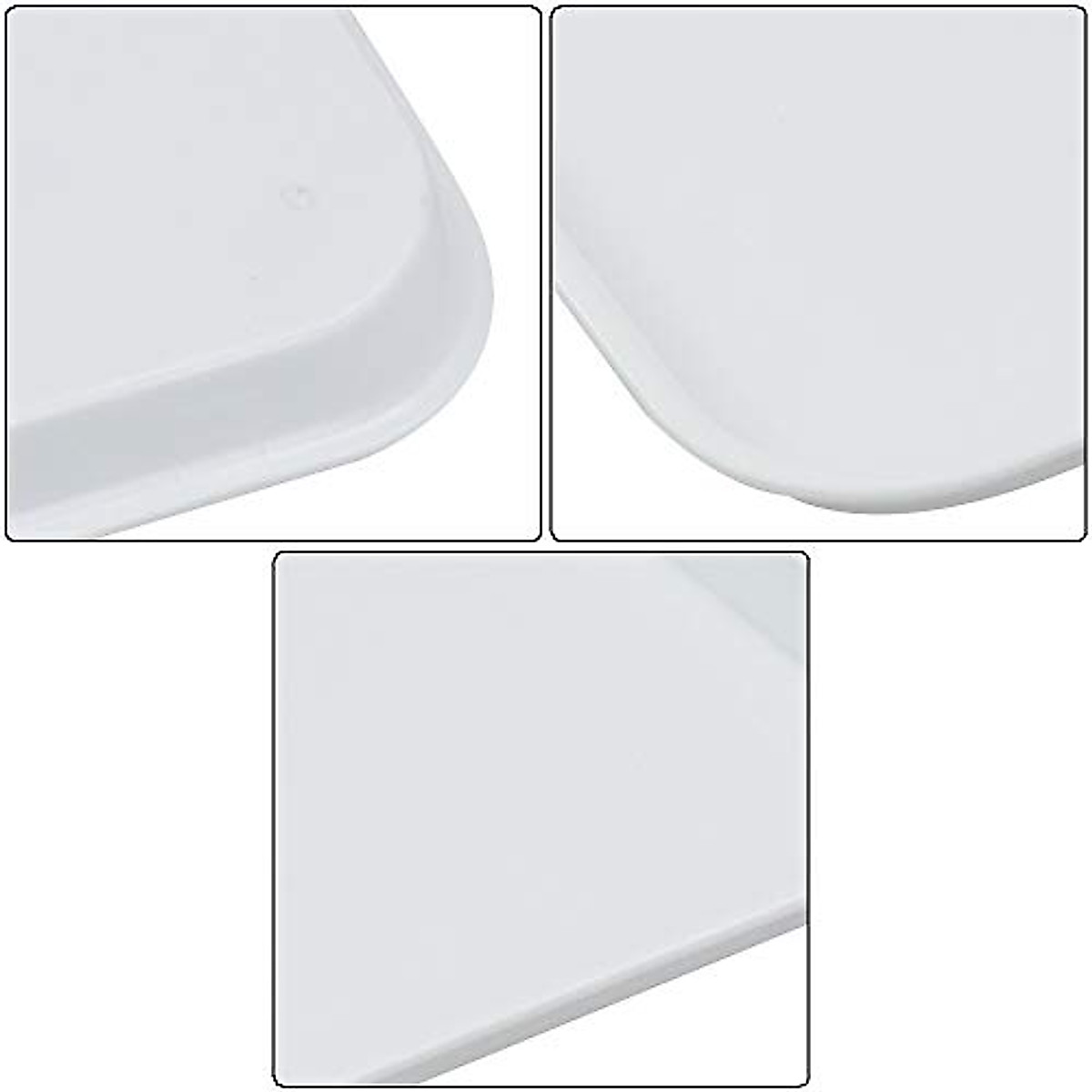 Nesmilers Plastic Fast Food Trays, Cafeteria Trays, 4 Pack Serving Trays (White)