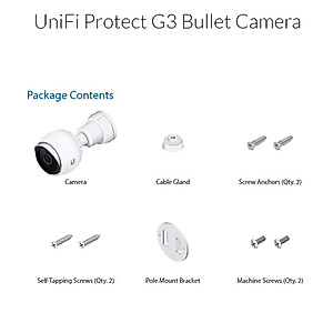 UniFi G4 Series UVC-G4-BULLET 4MP Outdoor Bullet Camera with Infrared (3-Pack)