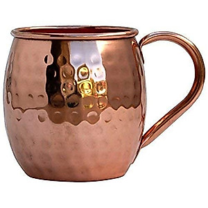 BOLD & DIVINE Authentic Moscow Mule Copper Mugs | Solid 100% Copper Cups Set w/ 4 Straws, 1 Shot Glass, 1 Spoon | Set of 4 (16oz)