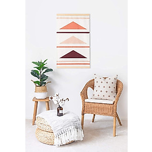 Hofdeco Modern Boho Throw Pillow Cover, Decorative Pillow Cover for Couch, Sofa, Bed, Rust Ethnical Dots, 18"x18".