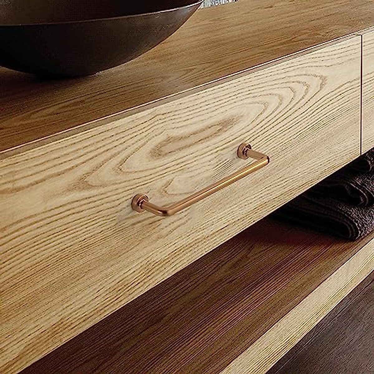 Asidrama 10 Pack 5 Inch(128mm) Champagne Bronze Kitchen Cabinet Handles, Cabinet Pulls Kitchen Cabinet Hardware for Cupboard Drawer Pulls