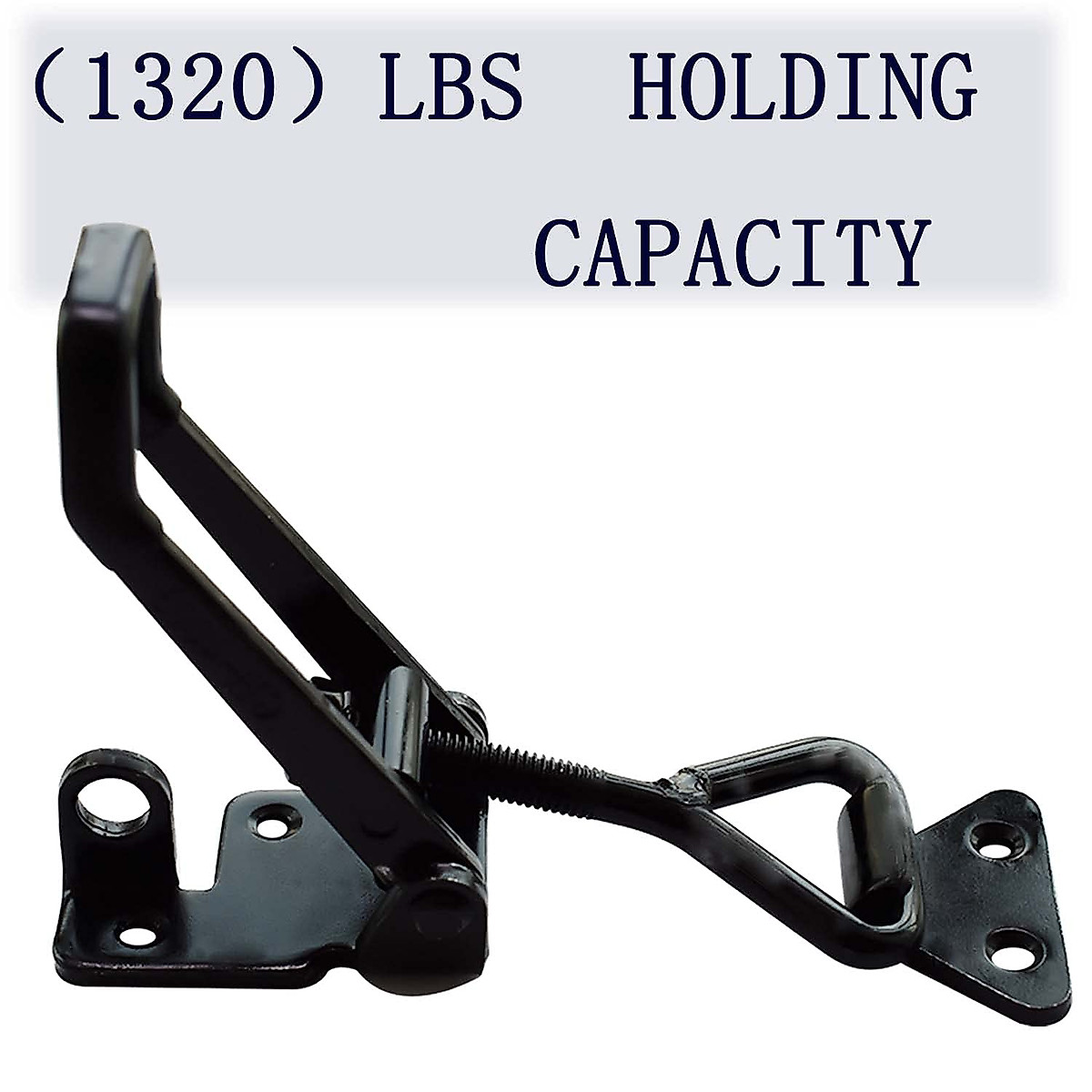 Generic 4Pack Heavy Duty Toggle Clamp Latch,4003 Style 1320lbs Capacity Pull Clamp Black Adjustable Quick Release Hasp Clamps for Smoker Cabinet Boxes Case Trunk Jig,Metal Toggle Latch Catch Set