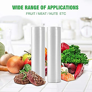 KOIOS Vacuum Sealer Bags for Food Vacuum Sealer Bags Rolls,8" x 16' Food Vacuum Rolls, BPA Free Vacuum StorageBags for Food or Sous Vide, Seal a Meal, Heavy Duty (2 Rolls)