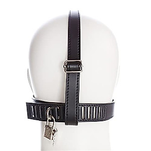 JCAKES Leather Head Harness Masks Sport Head Belts Cosplay Face Masks Rivet Mouth Masks