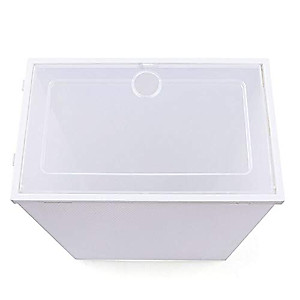 Front Open Shoe Box Set Rack Stack Foldable Shoe Box Plastic Storage Case Clear White Stackable Organizer (24 shoe boxes angel white large (round hole))