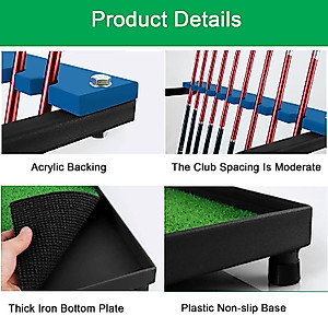 Nisorpa Acrylic Golf Club Organizer Rack Golf Club Display Stand Rack Holder Shelf Golf Putter Rack Holder Stand Metal Golf Club Stand 9 Putters