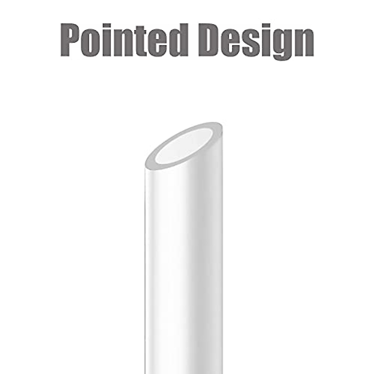 ALINK Reusable Clear Boba Straws, 13 mm x 10.5 in, Jumbo Hard Plastic Smoothie Straws for Bubble Tea, Popping Pearls, Pack of 8 with 2 Cleaning Brush