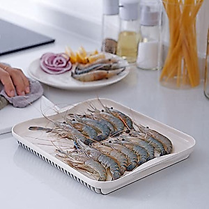 GULRUH Wood Cutting Boards for Kitchen, Quick-Frozen Tray for Family, Leak-Proof Convex Edge Moisturizing, Can Be Used for Meat and Vegetables, Simple to Clean