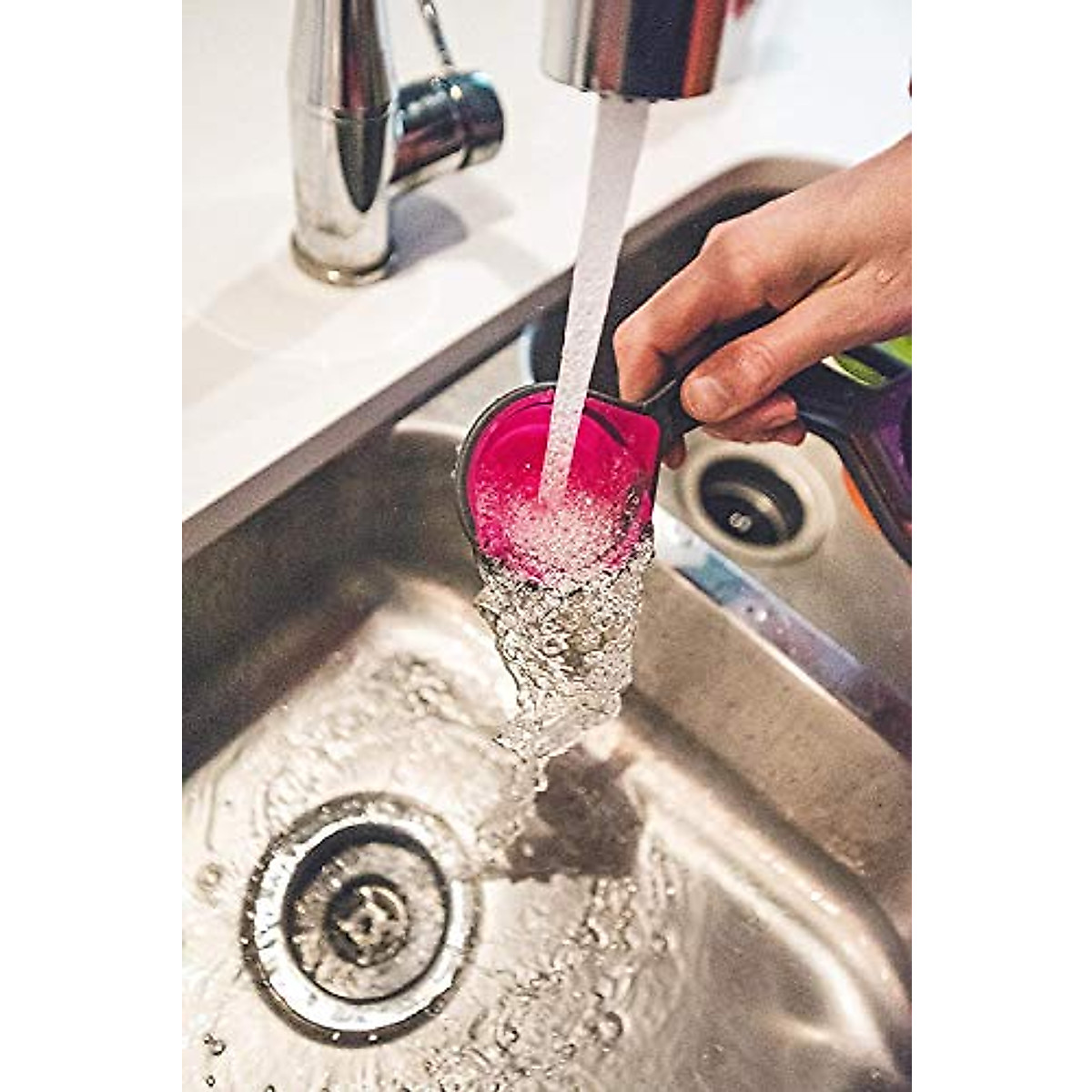 Collapsible Measuring Cups and Measuring Spoons | Portable Food Grade Silicone Measurement Cup Set for Liquid & Dry Food | Baking & Cooking | Kitchen Utensils | Dog Food & Camping & Kids Measuring Cup