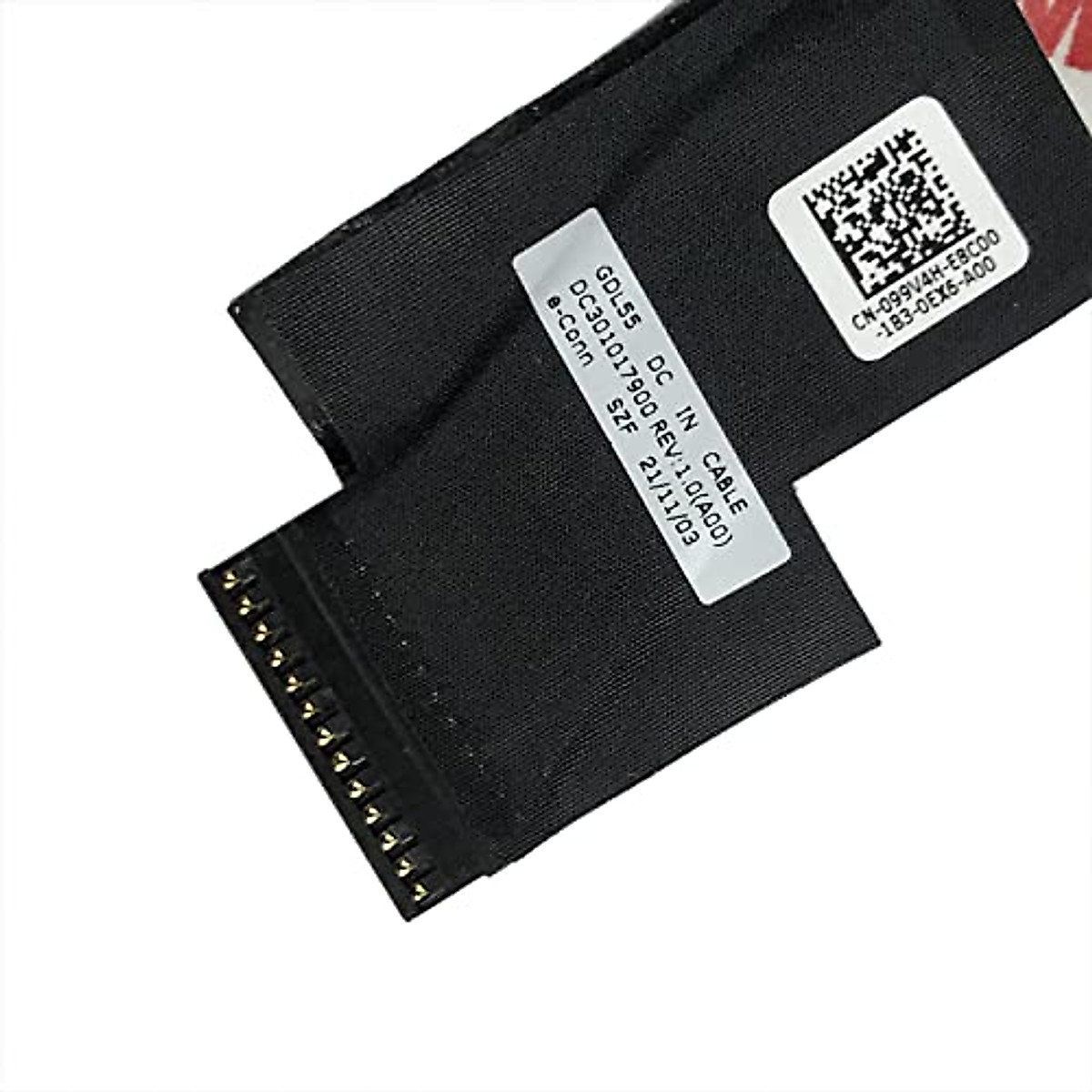 Zahara DC Power Jack Cable GDL55 for Dell G15 5510 5515 5521 5525 / Alienware M15 R5 R6 / M15 R5 AWM15R5-A610BLK-PUS /M17 R5 099V4H 99V4H 9VGD 09V0GD DC301017900 DC301018I00 3.9inches