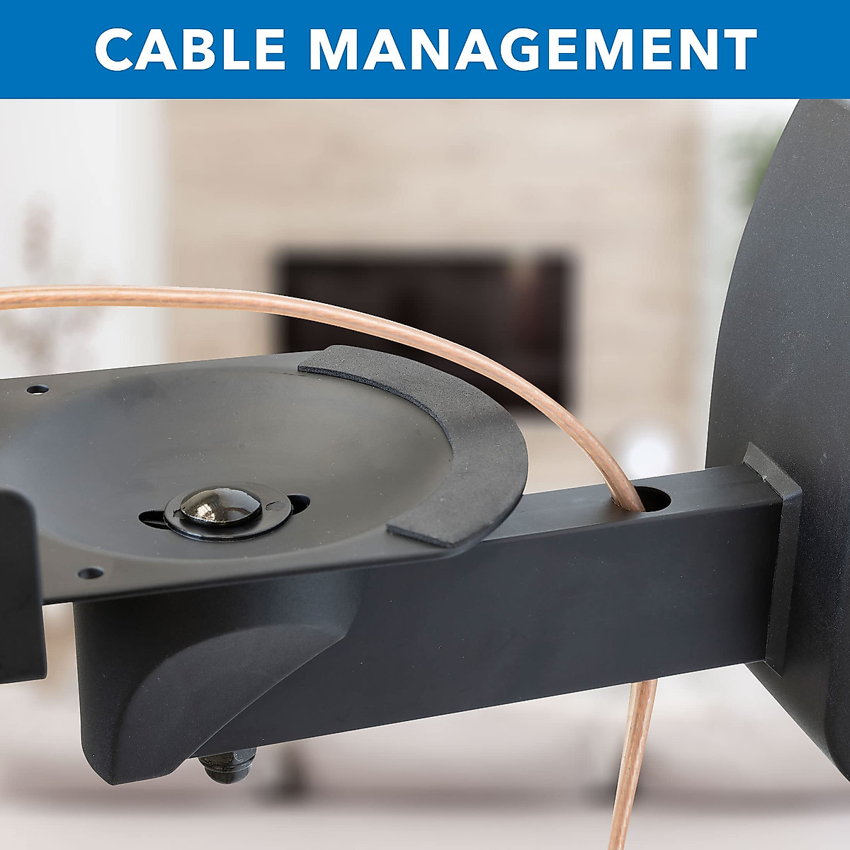 Mount-It! Bookshelf Speaker Wall Mount, Pair of Universal Side Clamping Speaker Shelf Wall Mounting Brackets for Large or Small Speakers, 2 Full Motion Mounts, 55 Lbs Capacity, Black (MI-SB37)