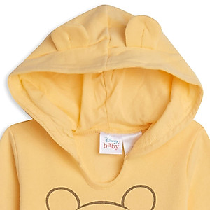 Disney Winnie the Pooh Newborn Baby Boy or Girl Hoodie Bodysuit and Pants 3 Piece Outfit Set 6-9 Months