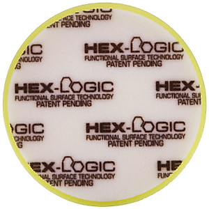 Chemical Guys BUFX_101_HEX Hex-Logic Self-Centered Heavy Cutting Pad, Yellow (7.5 Inch Fits 7 Inch Backing Plate)