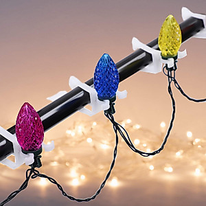 URATOT 150 Pieces Christmas Light Clip Universal Gutter and Shingle Clip for C7, C9 and Mini Lights