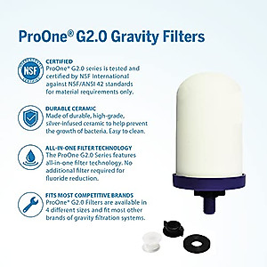 ProOne Water Filter Pitcher with Fruit Infuser, Filtered Water Pitcher for Kitchen, Office, Camping, or RVing, Independently Tested Proven to Reduce PFAS.